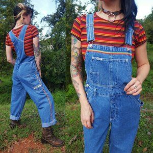 Revolt Jeans | Jeans | Revolt 9s Vintage Denim Overalls Rainbow Detail ...